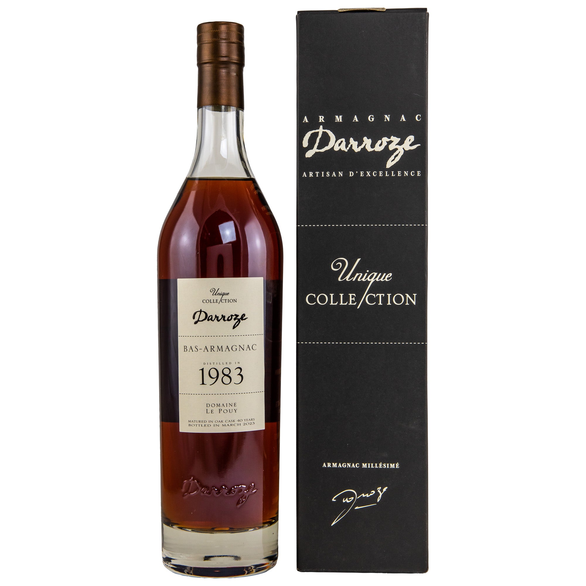Armagnac Darroze Domaine de Le Pouy 1983/2023 - 40 years 50% Vol ...