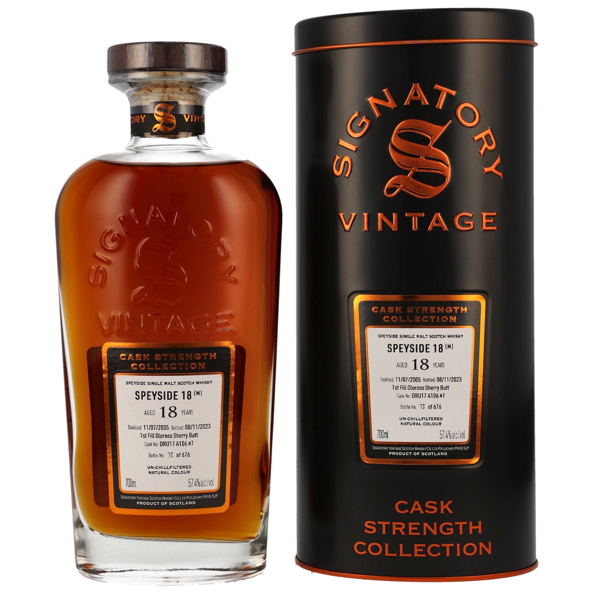 Signatory Vintage Cask Strength Collection Speyside 2005/2023 Sig CS ...